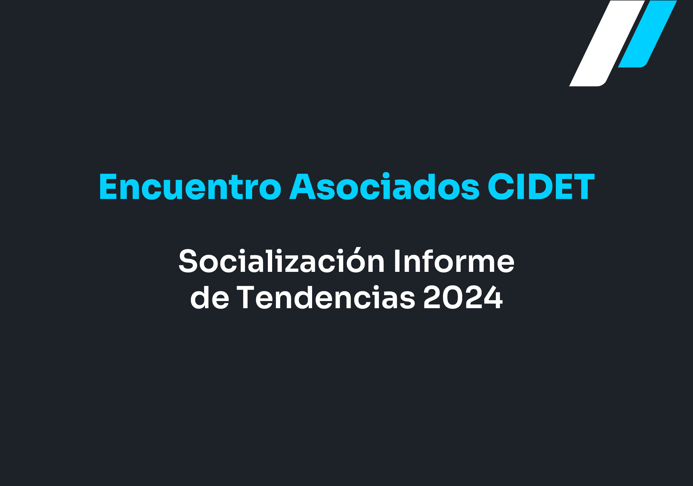Tendencias del sector eléctrico 2024 - CIDET
